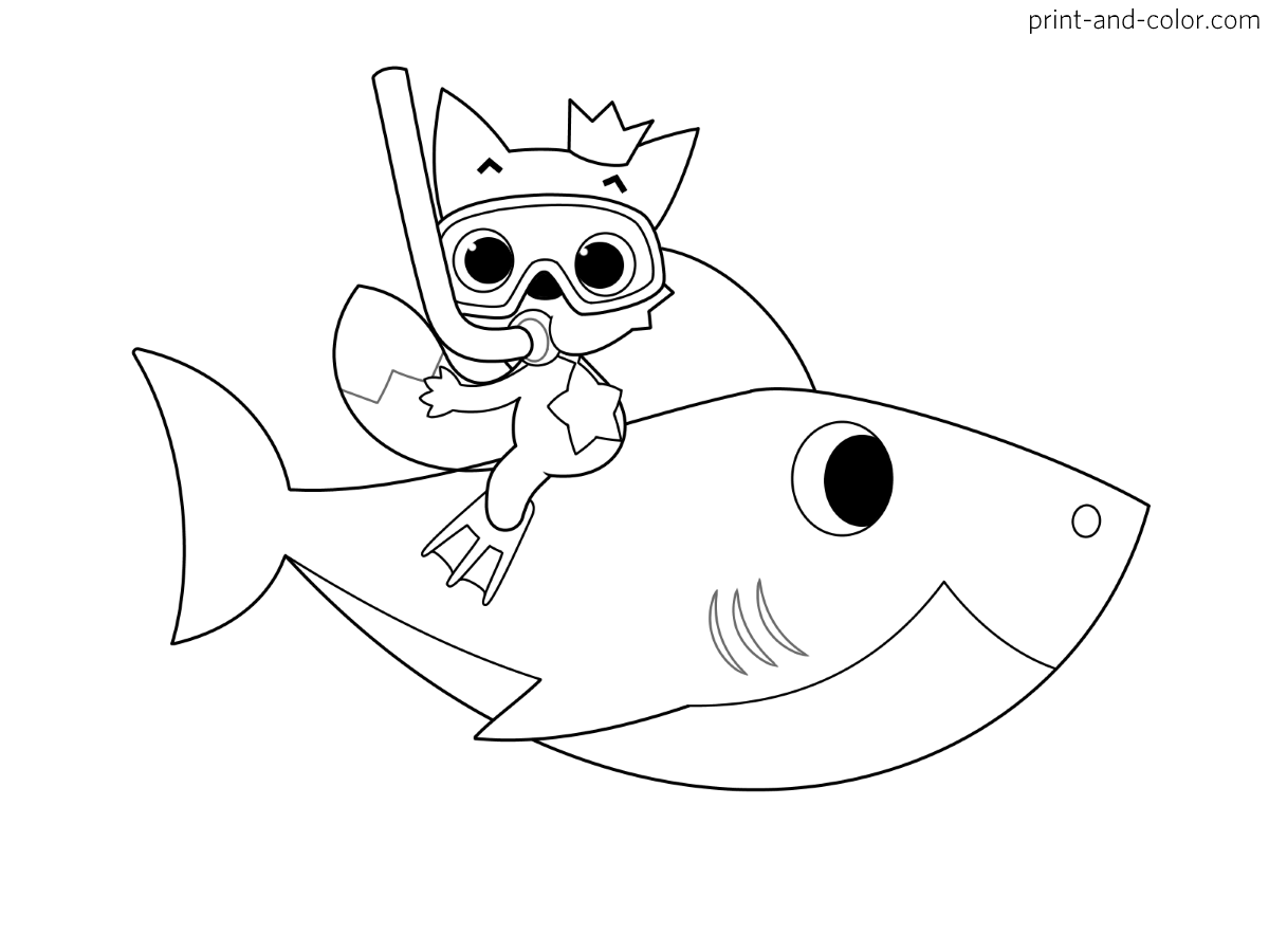 Baby Shark Coloring Pages Print And Color Baby Shark Coloring Pages Print And Color