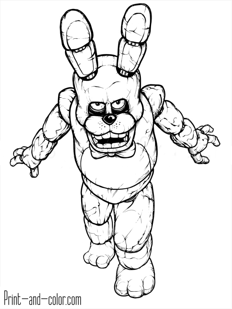 Five nights at freddy's coloring pages | Print and Color.com