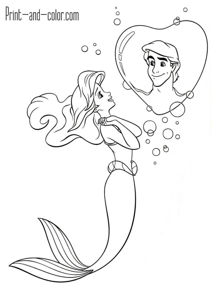The Little Mermaid coloring pages | Print and Color.com
