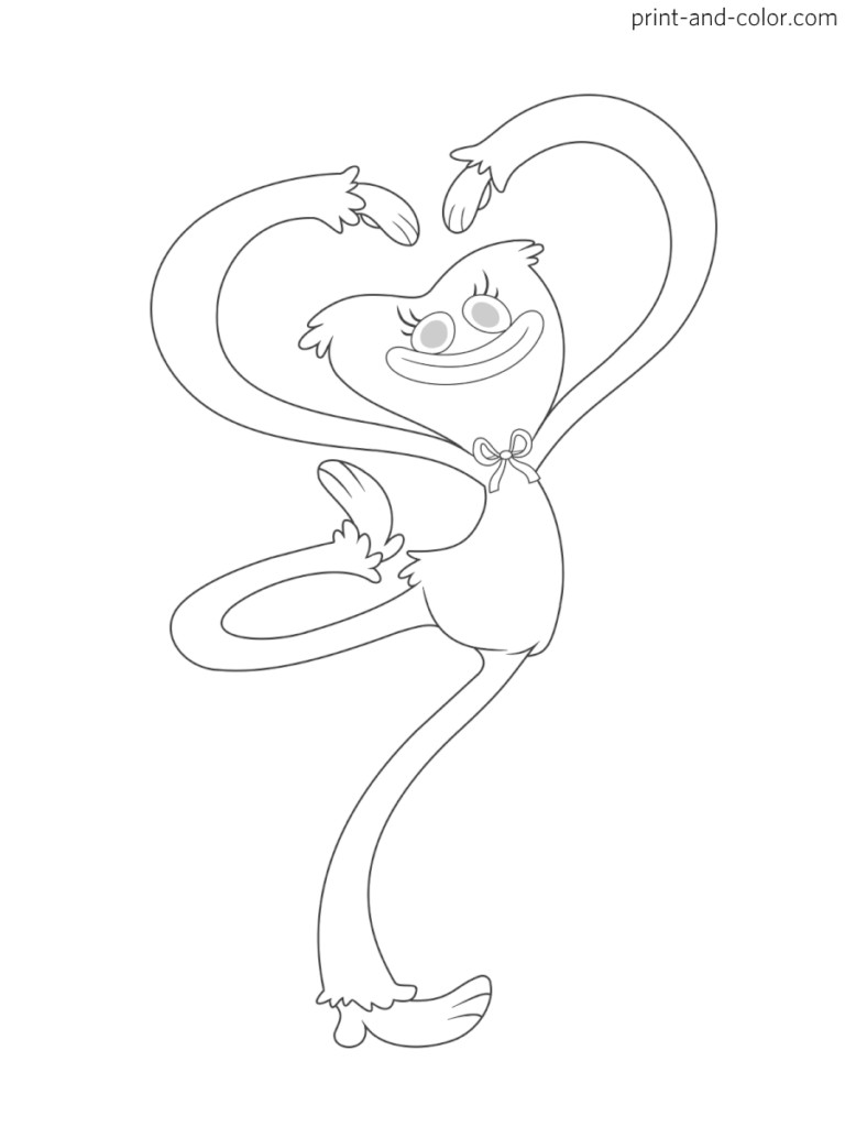 poppy_playtime_002_Kissy_Missy_Female_huggie_Artwork | Print and Color.com