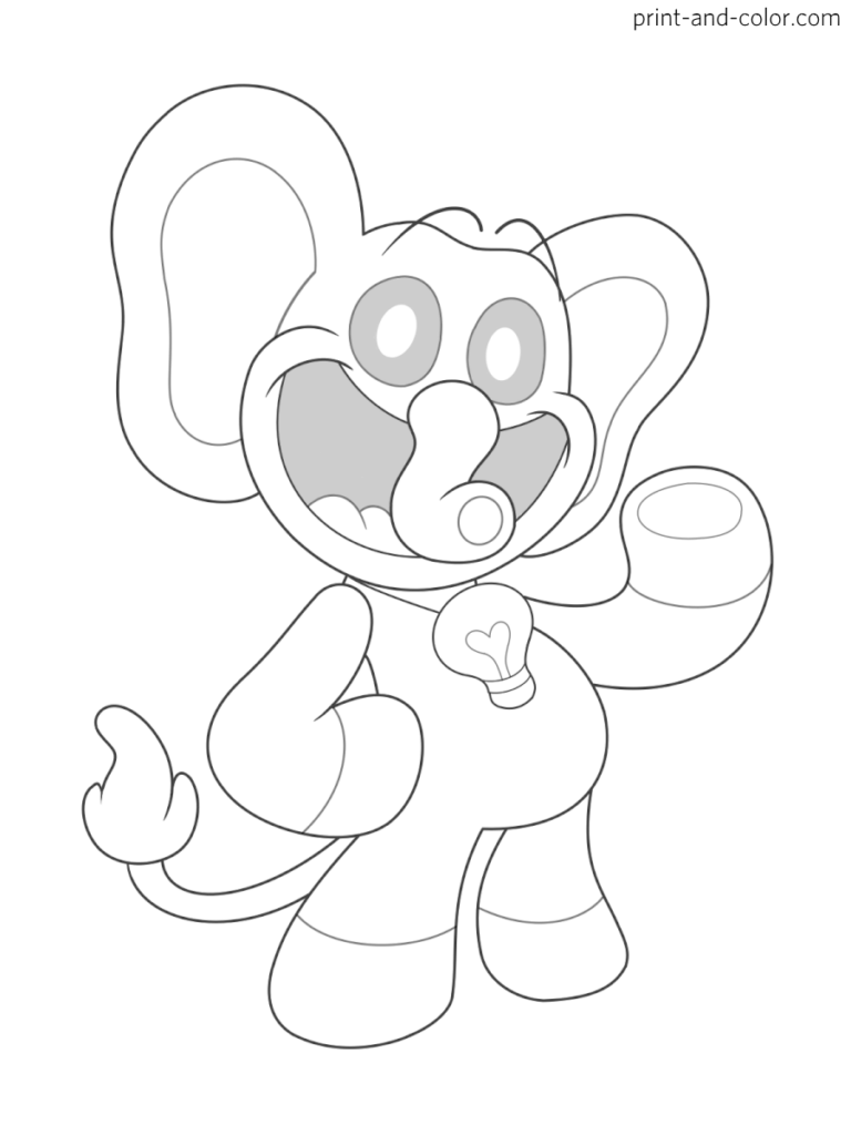 Smiling Critters coloring pages | Print and Color.com
