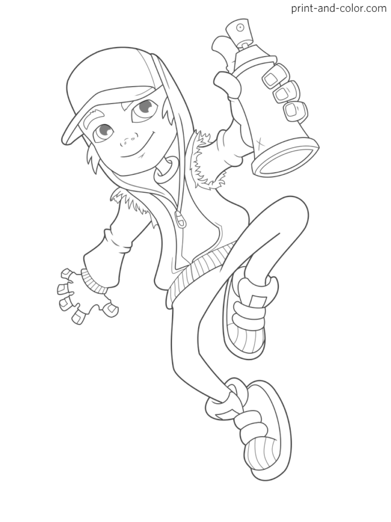 Subway Surfers coloring pages | Print and Color.com